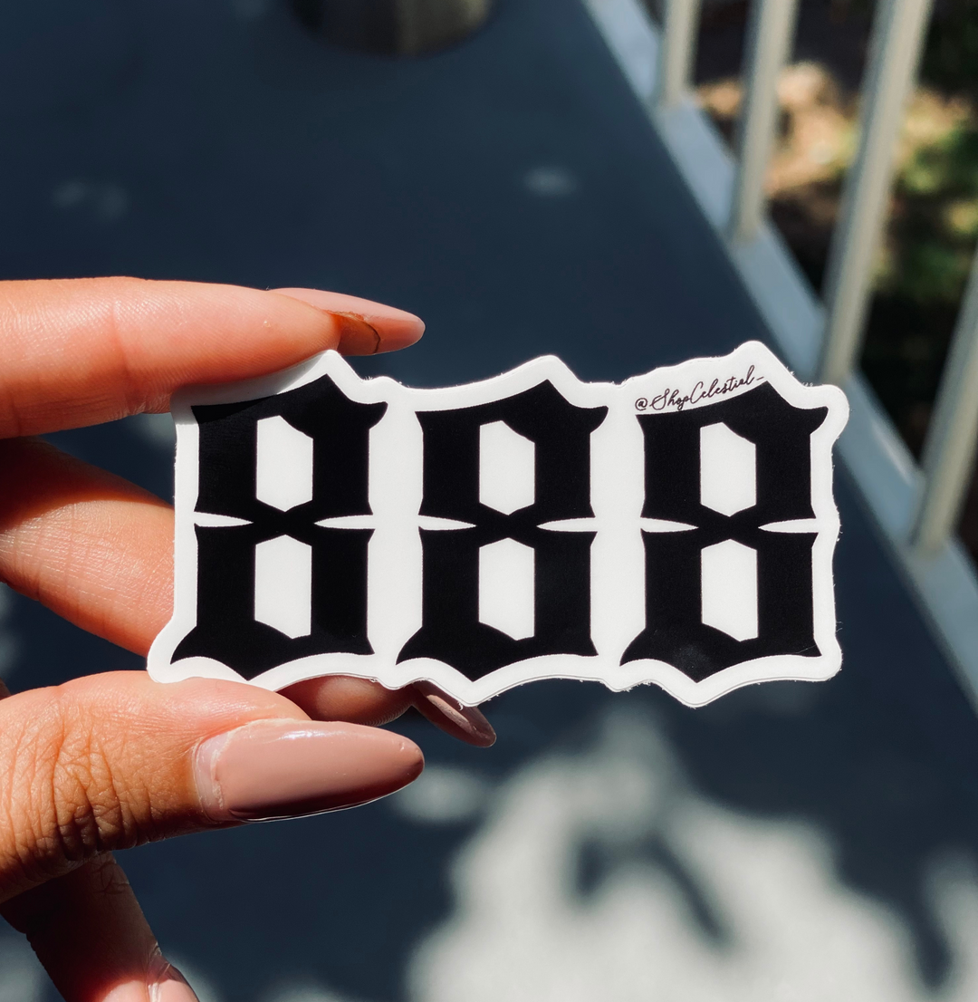 888 Angel Number Sticker – Shop Celestial